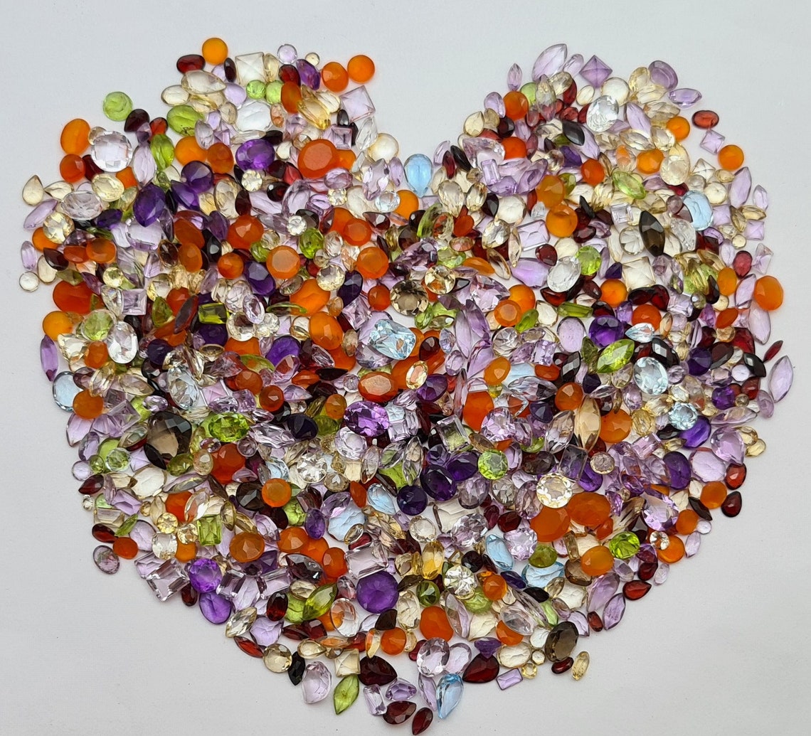 Over 50 Carats Mixed Loose Gemstones Multi Color Stones - Etsy