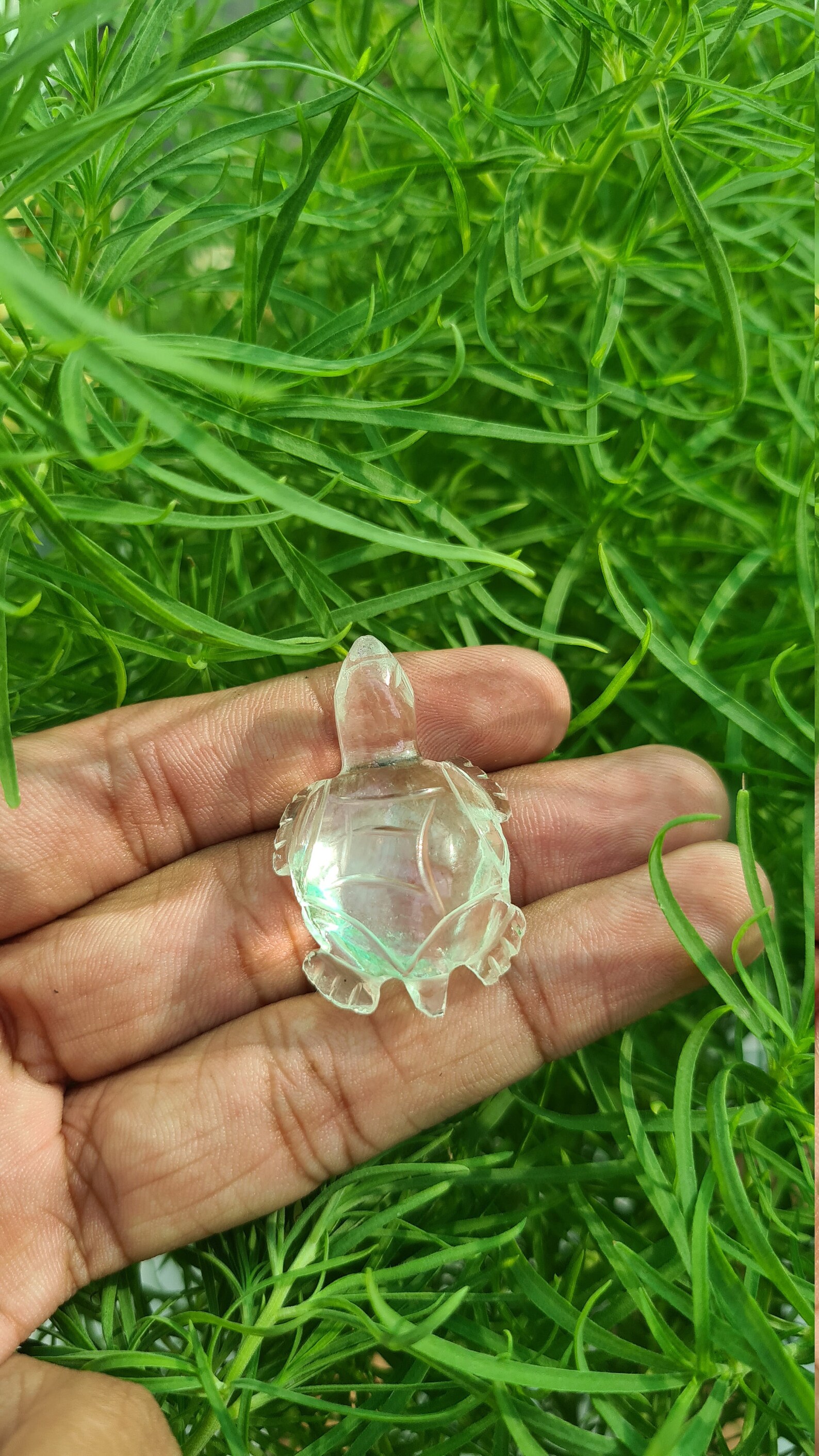 Clear Quartz Turtle, Natural Clear Quartz Gemstone Carved. Healing ...