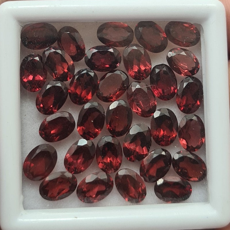 Faceted Garnet - Etsy