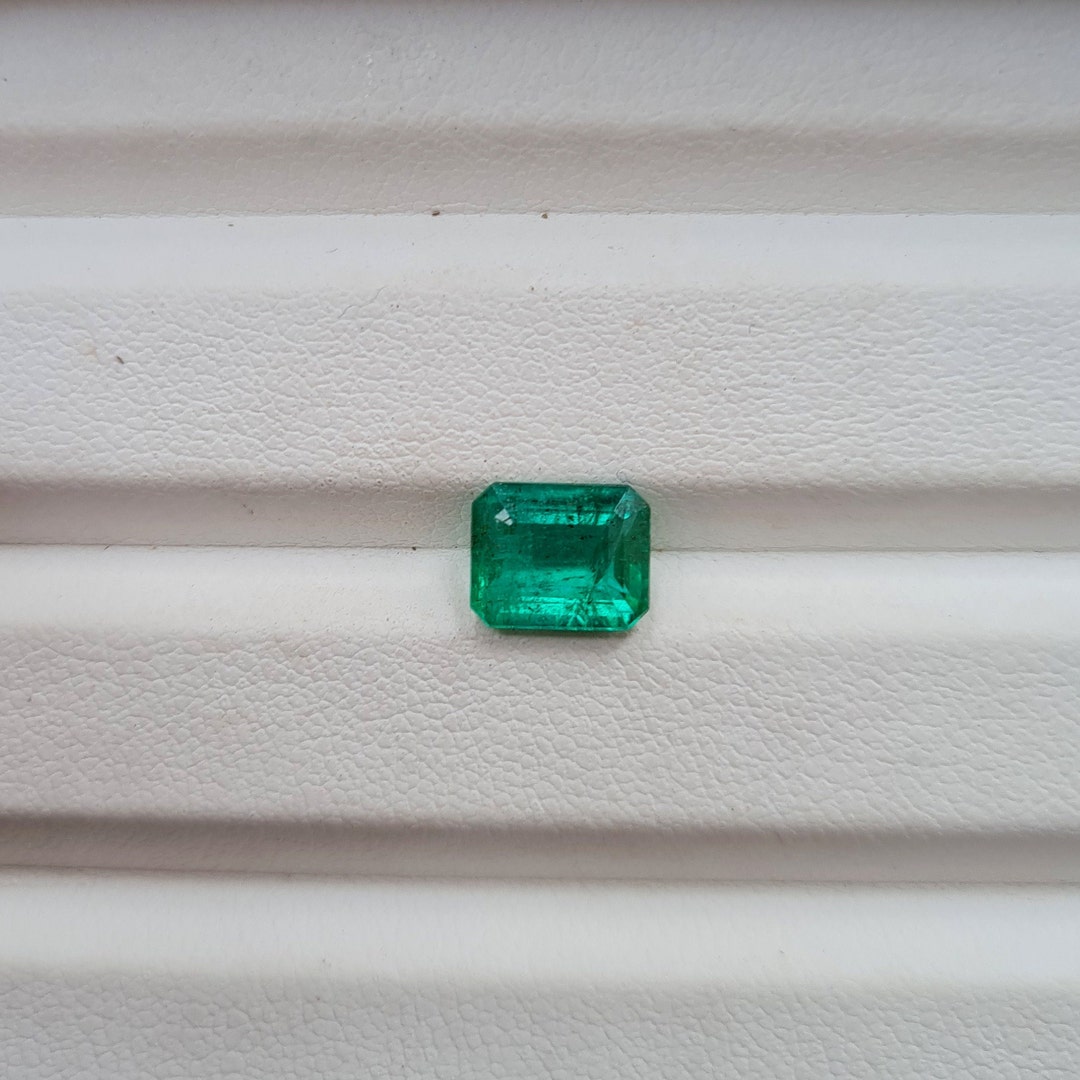 8x6.5 MM Zambian Emerald Cut Stone, Natural Emerald Gemstone, 1.6 ...