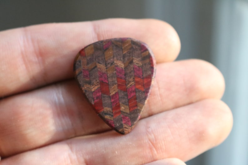 Hand Made Wooden Guitar Pick Multi-wood Guitar Pick Custom - Etsy