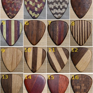 Hand Made Wooden Guitar Pick - Multi-wood Guitar Pick - Custom Guitar ...