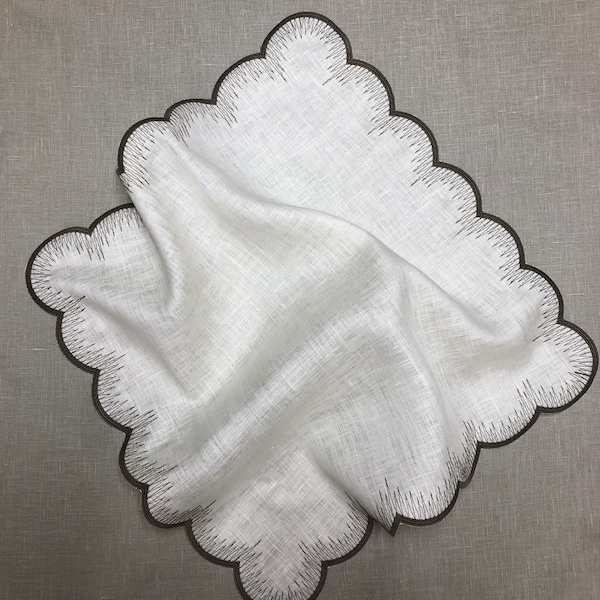 Scallop Edge Napkin - Etsy