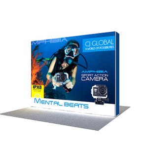 Custom SEG Pop up Display Graphic Package, Fabric Backdrop With Stand ...