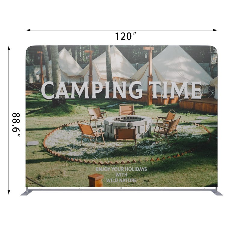 10FT Tension Fabric Backdrop With Stand, Custom Graphic Display - Etsy