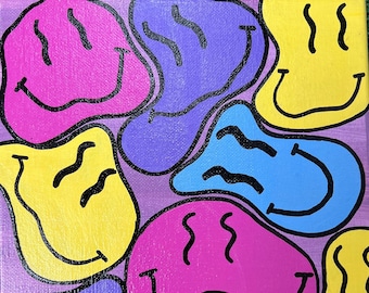 Trippy Melting Smiley Face - Etsy