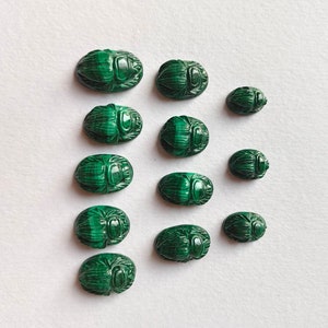 100% NATURAL Malachite Scarab Carved | Malachite Scarab Cut - Carving ...