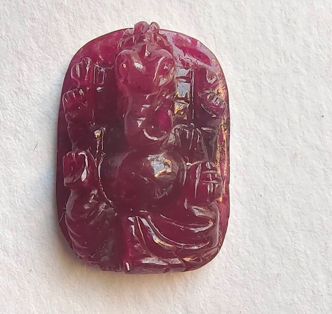 Ruby NATURAL Red Ruby Gemstone Carving Beads | Natural Gemstone Hand ...