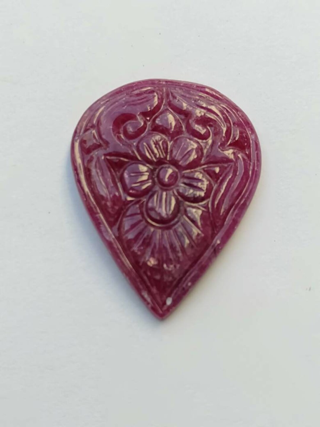 Ruby RED RUBY Gemstone Carving:13.10cts Natural Untreated Ruby Hand ...