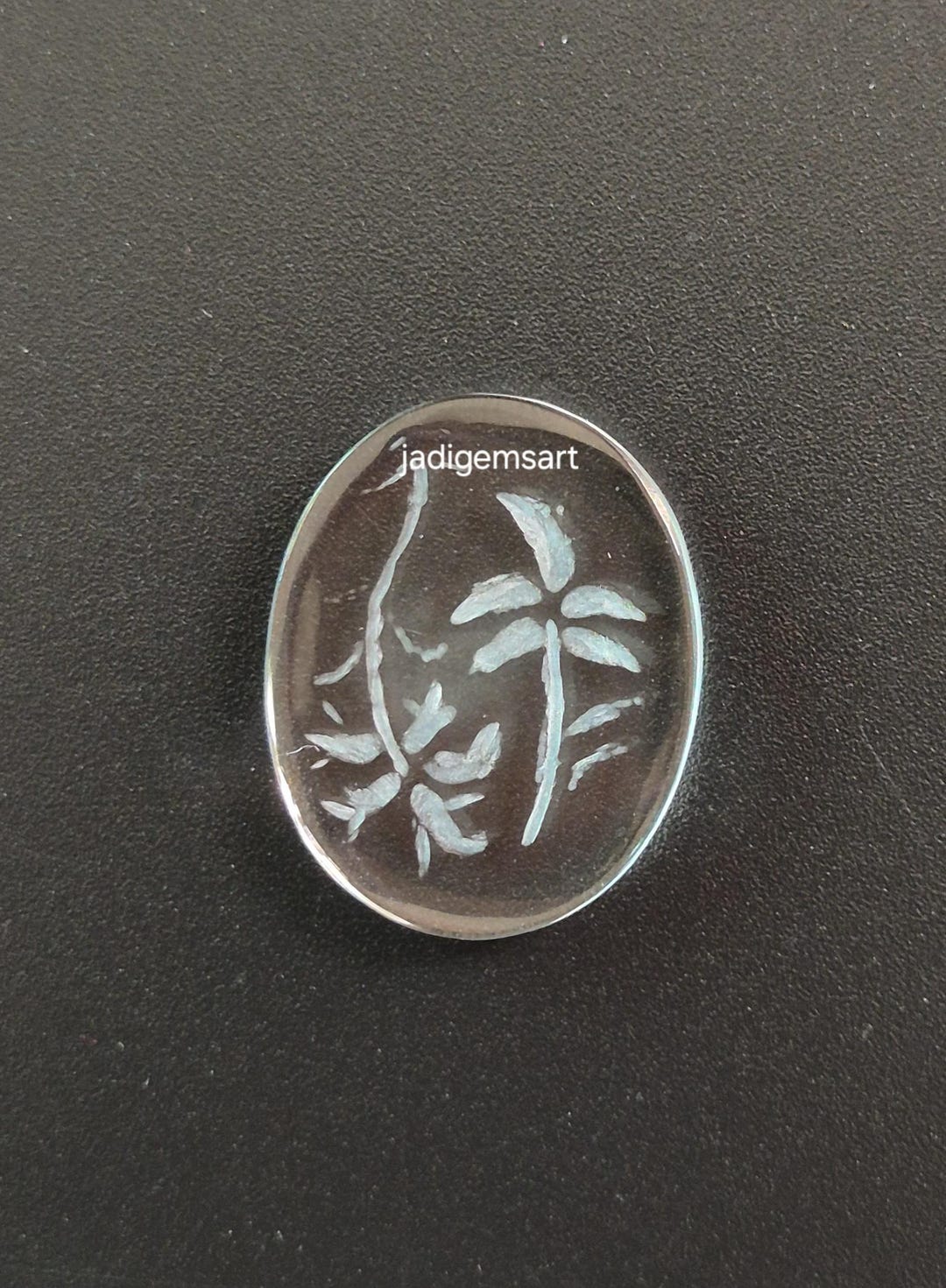 Hand Engraved Rock Crystal Quartz INTAGLIO FLOWER SHAPE | Gemstone ...
