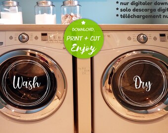 Washer and Dryer SVG Laundry Sign Png Instant Download | Etsy Canada