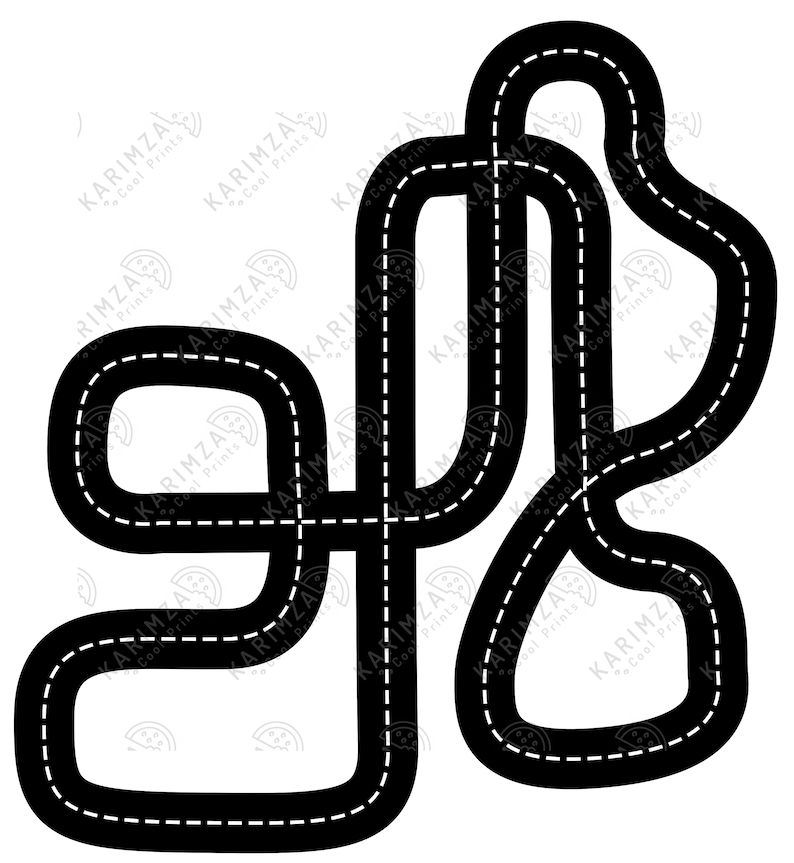 Kids Race Track SVG Pretend Play Vector Graphics DIGITAL - Etsy