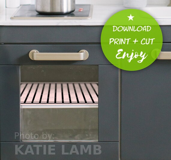 Play Kitchen Sticker Oven RACK Shelf Printable Rose Gold Oven | Etsy