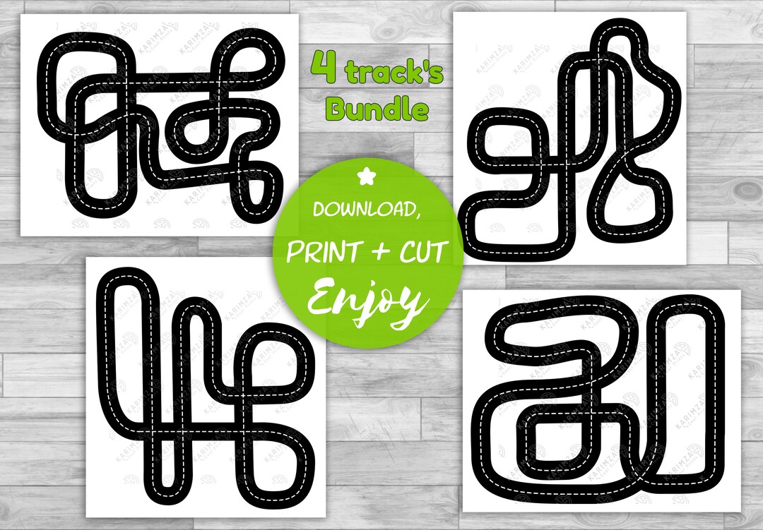 Kids Race Track SVG Bundle, Pretend Play - Etsy