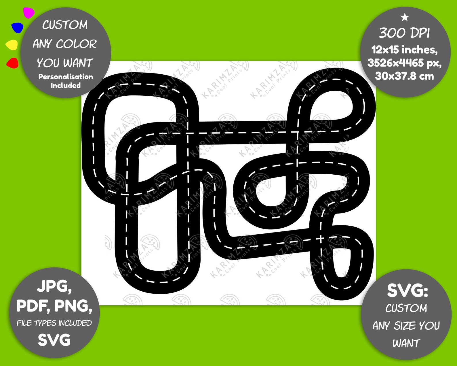 Kids Race Track SVG Pretend Play | Etsy