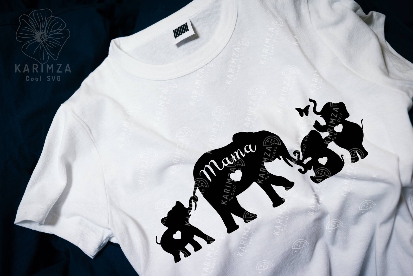 Mama Elephant With 3 Babies Elephant Mom and Baby Svg | Etsy