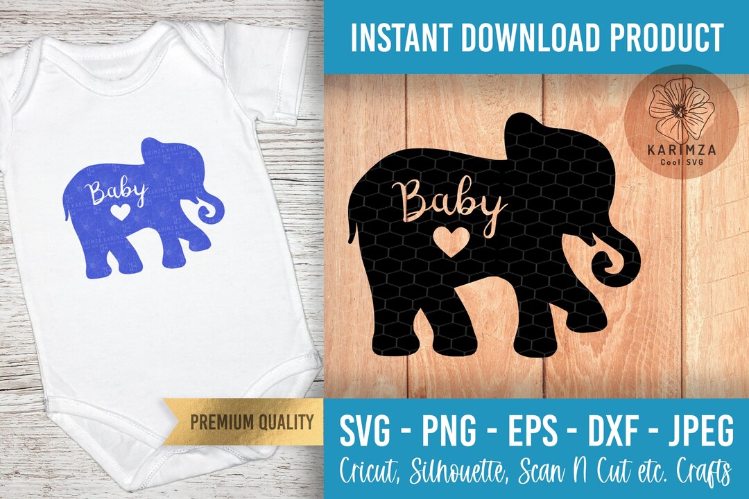 Baby Elephant SVG Digital Download Baby Shirt SVG File for - Etsy