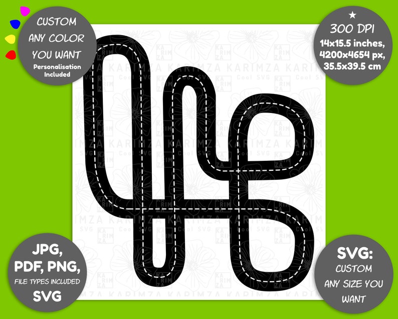 Kids Race Track SVG Pretend Play - Etsy