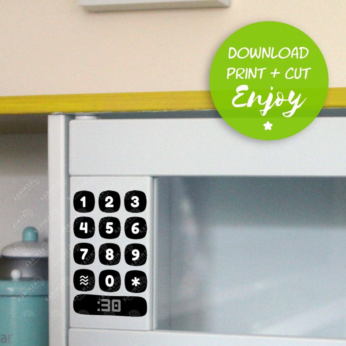Play Kitchen Decal Microwave Digital Download - Etsy