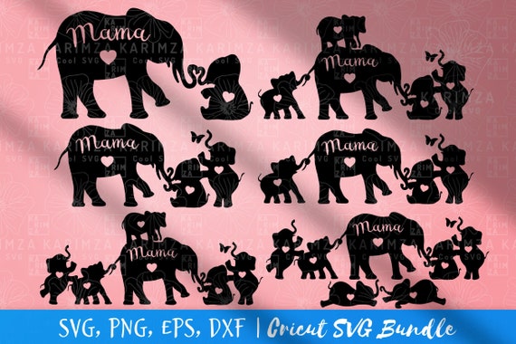 Mama Elephant SVG Files for Cricut Mothers Day SVG Bundle - Etsy