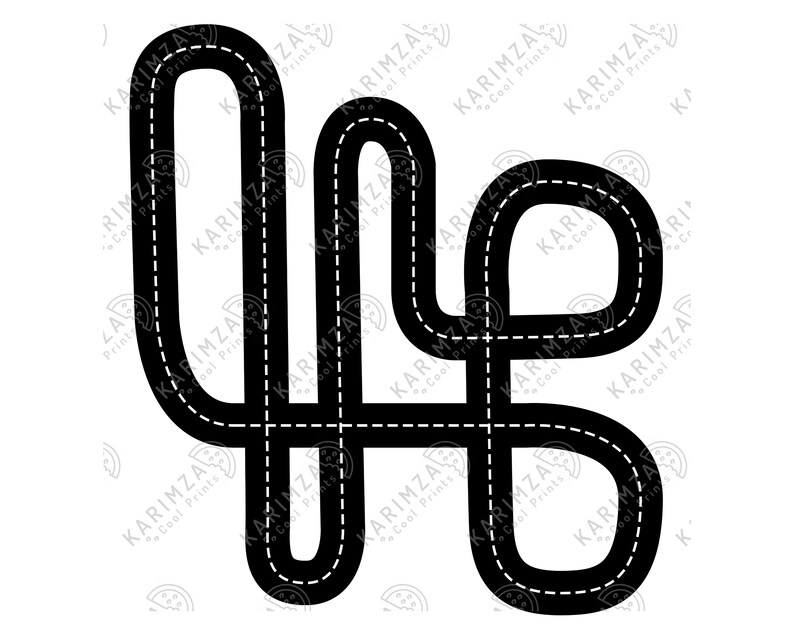 Kids Race Track SVG Pretend Play - Etsy