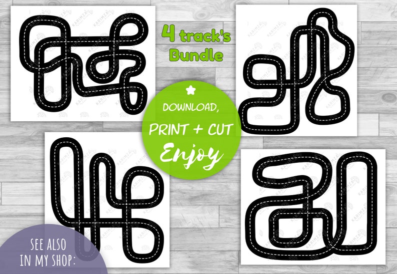 Kids Race Track SVG Pretend Play - Etsy