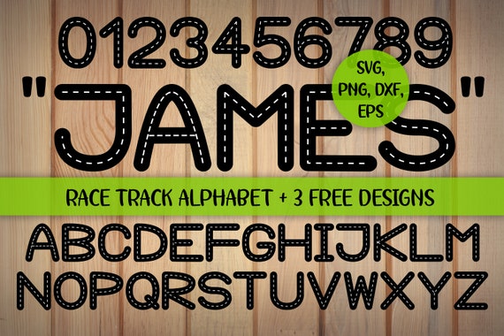 Race Track Alphabet SVG Bundle Road Numbers and Letters Race - Etsy