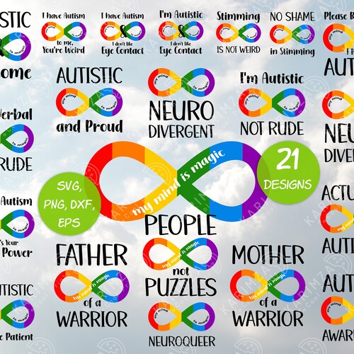 Infinity Autism Love Acceptance Svg Autism Heart Puzzle Svg - Etsy