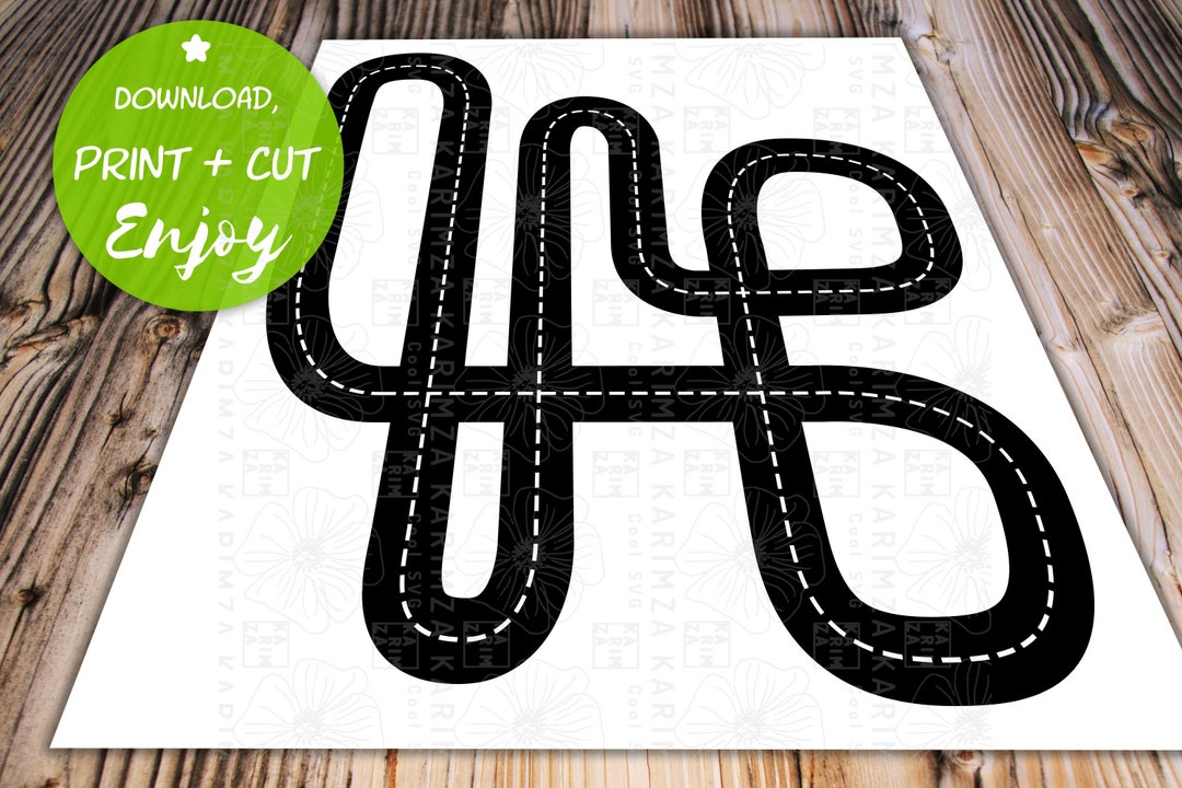 Kids Race Track SVG, Pretend Play - Etsy