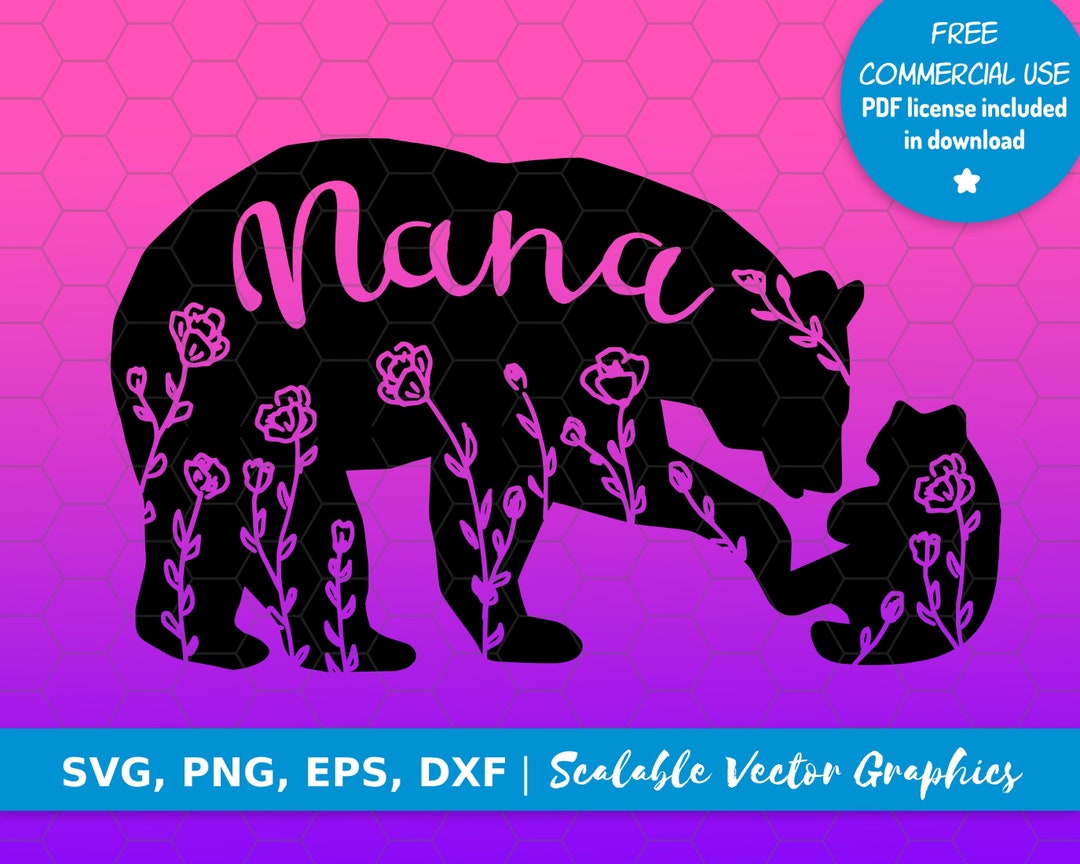 Nana Bear SVG - Etsy
