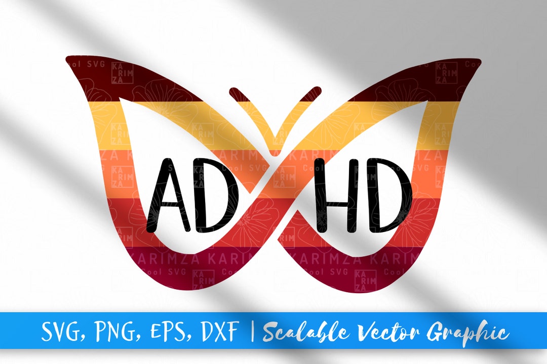 ADHD SVG Butterfly Infinity, ADHD Flag - Etsy