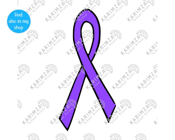 Purple Ribbon SVG - Etsy