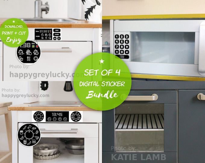 DIGITAL DOWNLOAD Duktig Ikea Dramatic Play Kitchen Decals. Oven Details ...