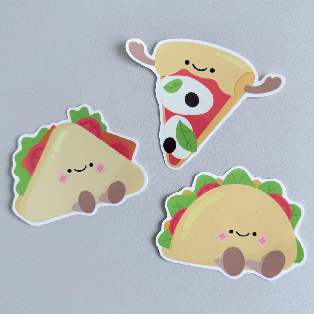 Jellycat Pizza Sandwich Taco Sticker - Weatherproof Vinyl Sticker ...