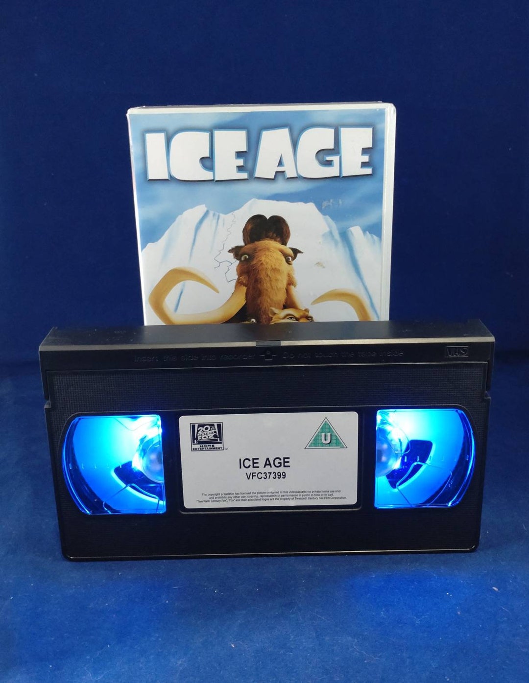 VHS Nightlight in Blue of Ice Age - Etsy