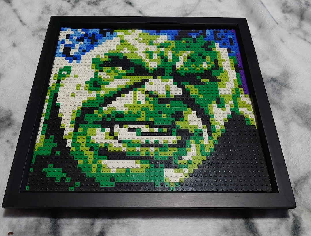 Hulk Lego Mosaic Frame Comic Marvel Hero Father's Day Gift - Etsy