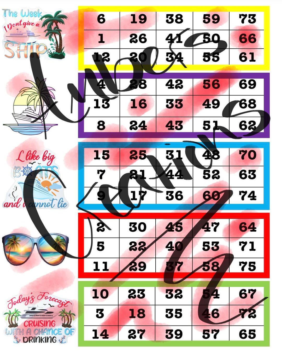 Coverall Bingo Cruise Theme - Etsy