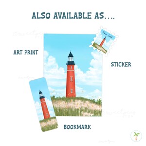 Ponce Inlet Lighthouse Sticker, Ponce Inlet Florida Stamp, Florida ...