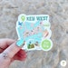 Key West Map Sticker: Florida Keys Vinyl Decal - Etsy