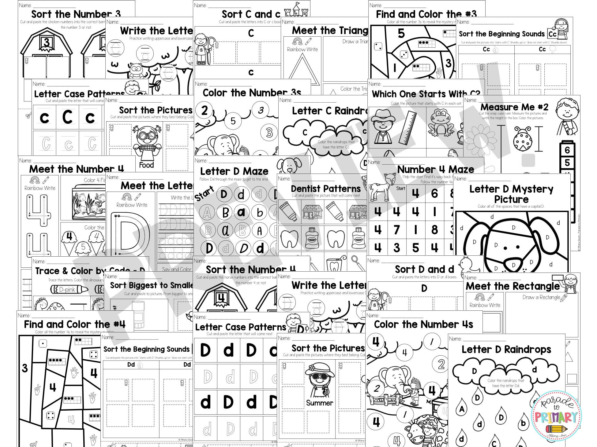 Preschool at Home Month 1 No Prep Home Learning Packets - Etsy