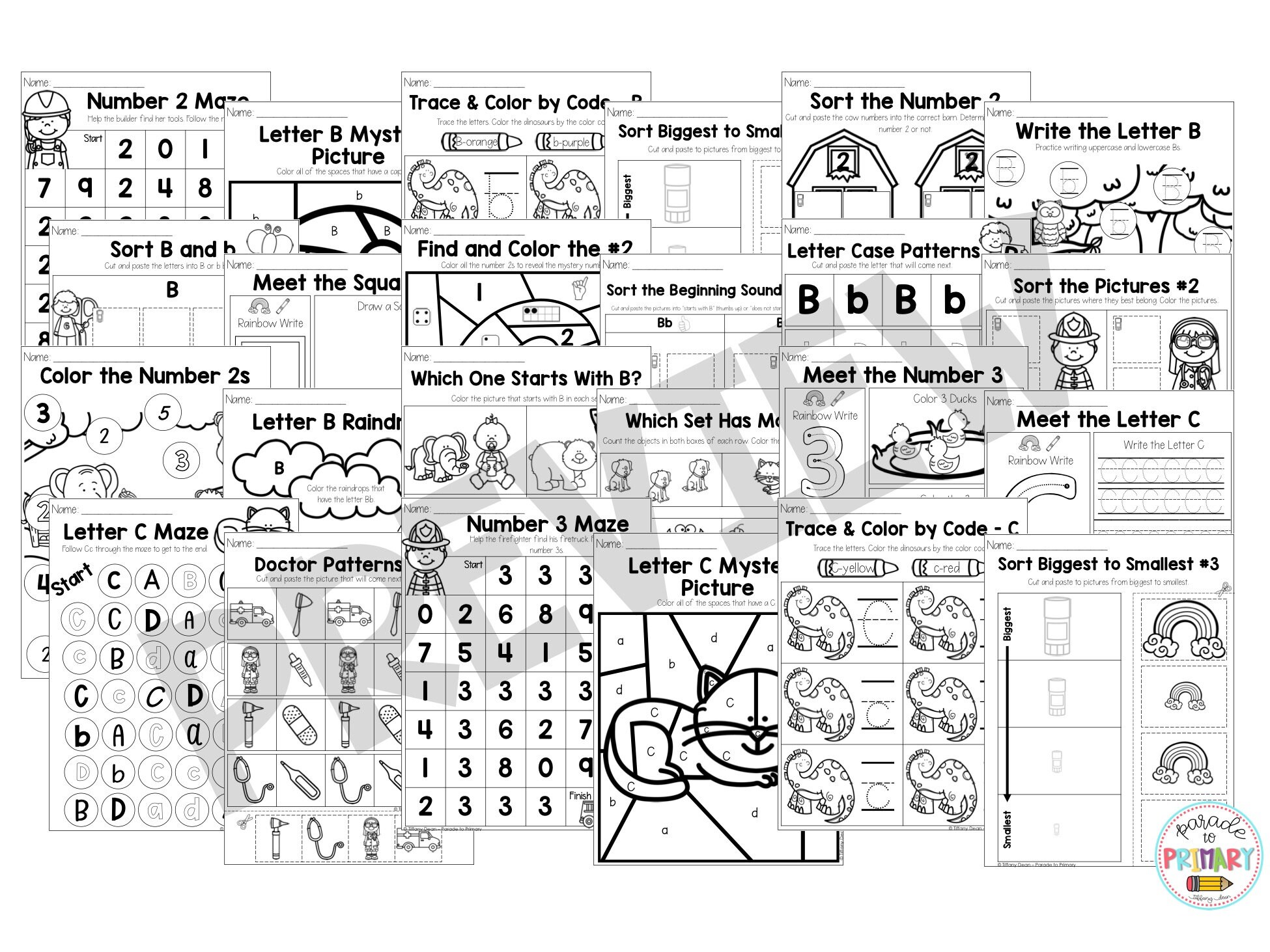 Preschool at Home Month 1 No Prep Home Learning Packets - Etsy