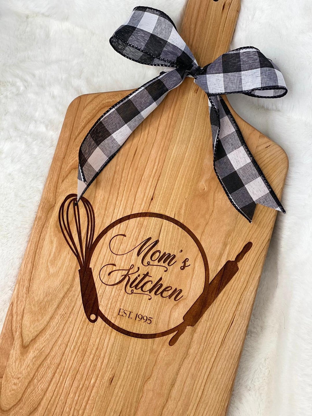Mom's Kitchen Cutting Board, Mothers Day Gift Wood Cutting Board ...
