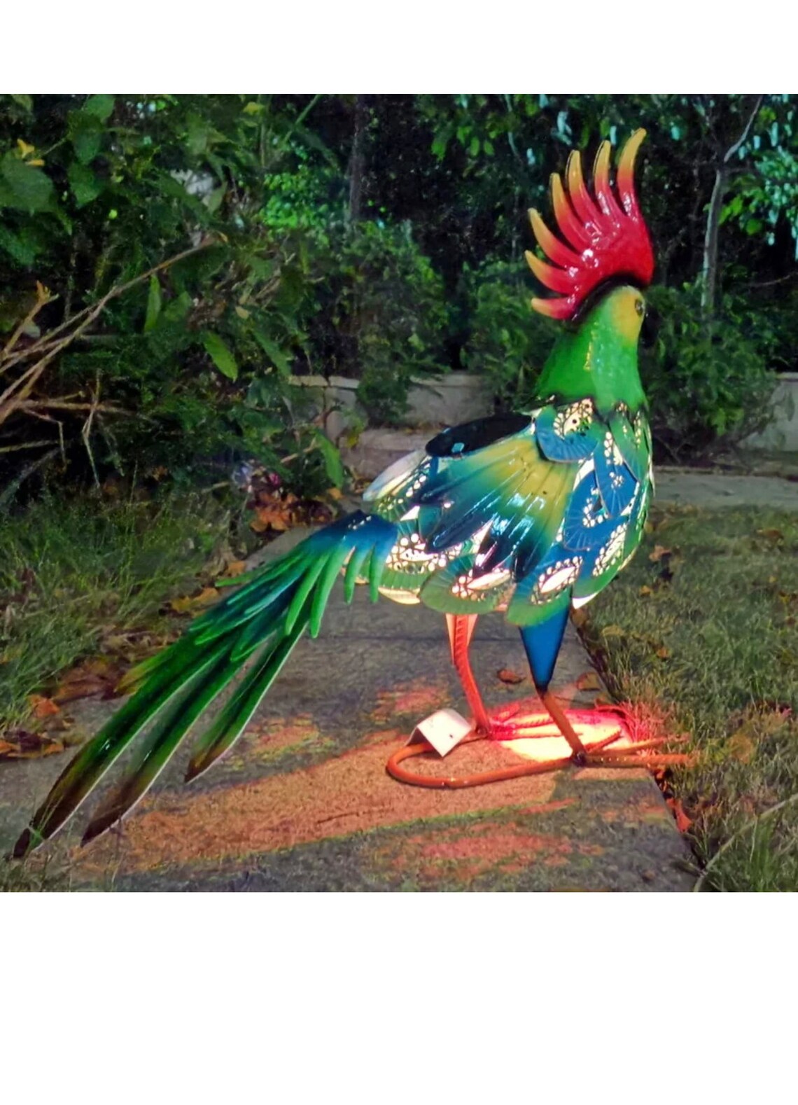 Parrot Bird Garden Decor With Solar Lighting - Etsy