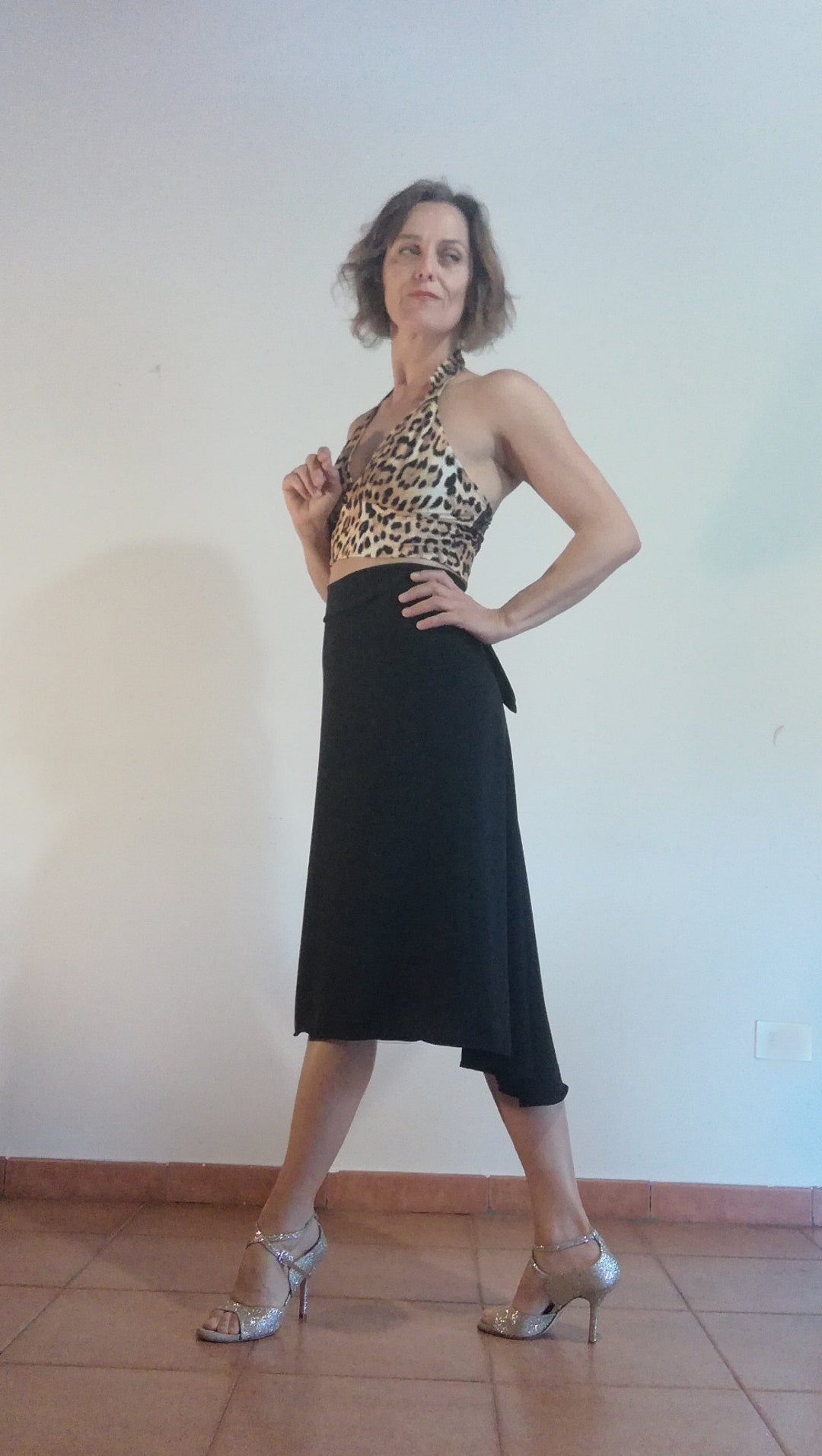 Black Tango Skirt With Tail, Asymmetrical - Etsy