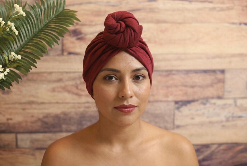 Large Knotted Turban for Women | Pre-tied Head Wrap | Fashion Headwrap ...