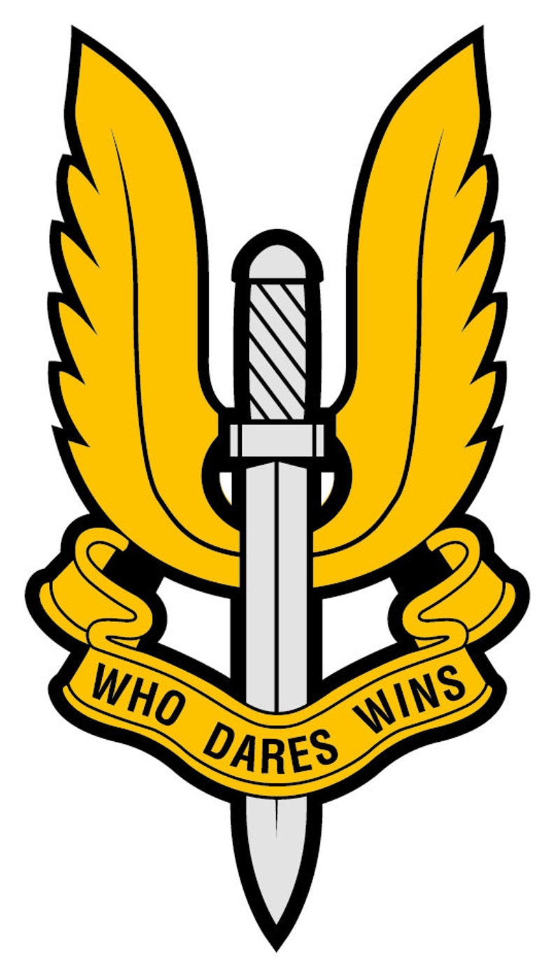 SAS Badge Logo Vinyl sticker Army combat soldier sas UK GB | Etsy