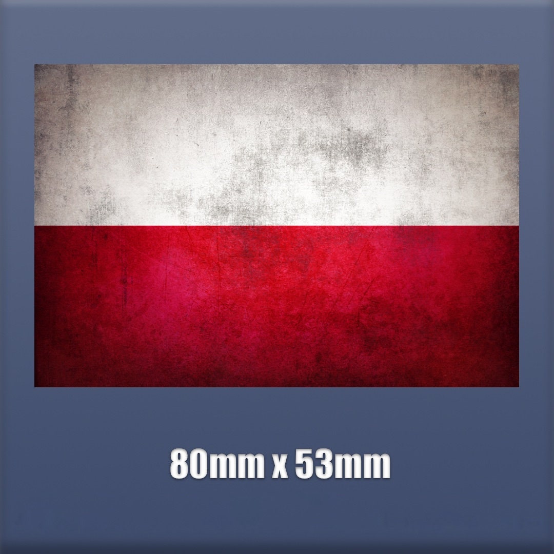 Sticker Polska Flaga Polish Flag Grunge Self Adhesive Poland - Etsy