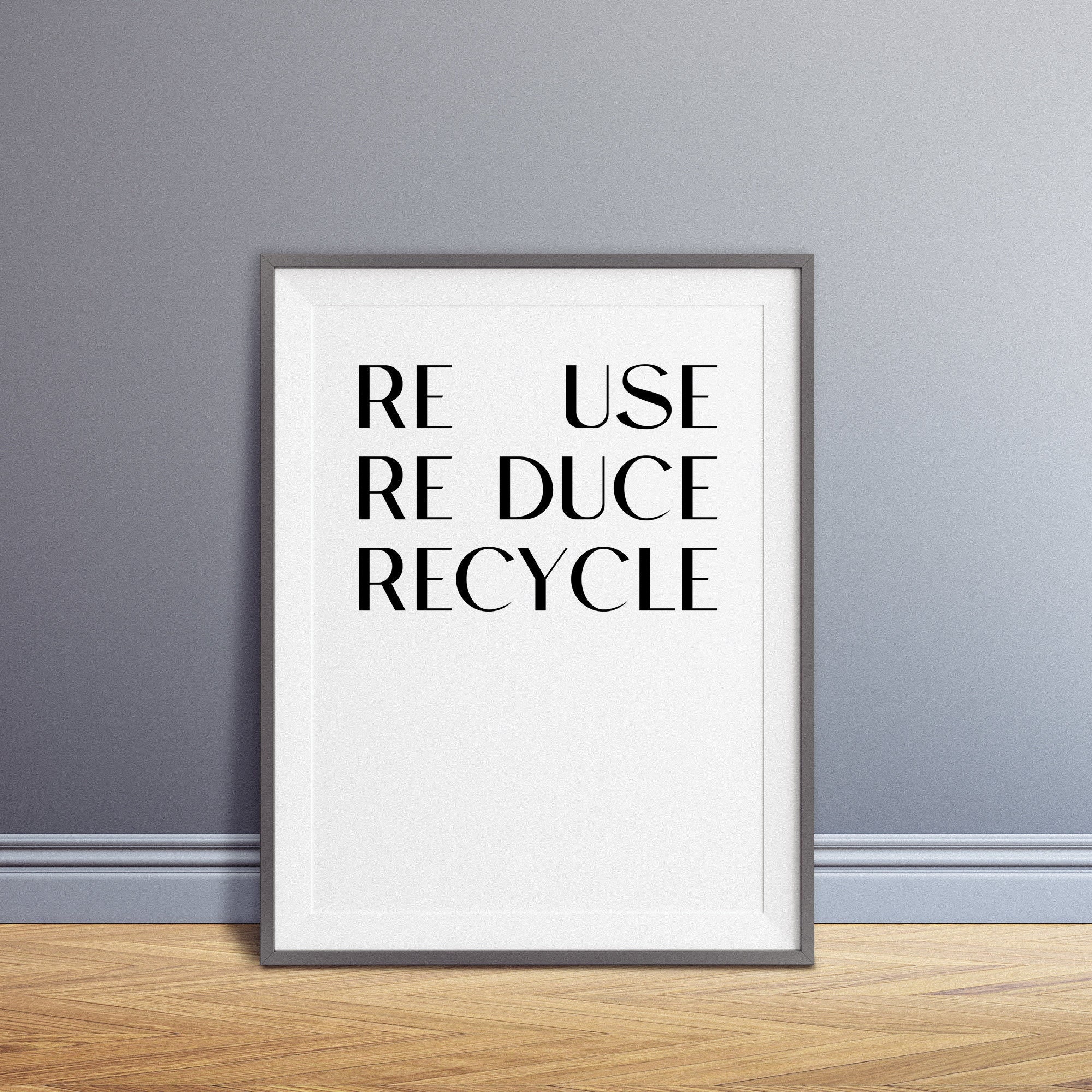 Reuse, Reduce, Recycle Printable Art, Printable Poster, Living Room ...