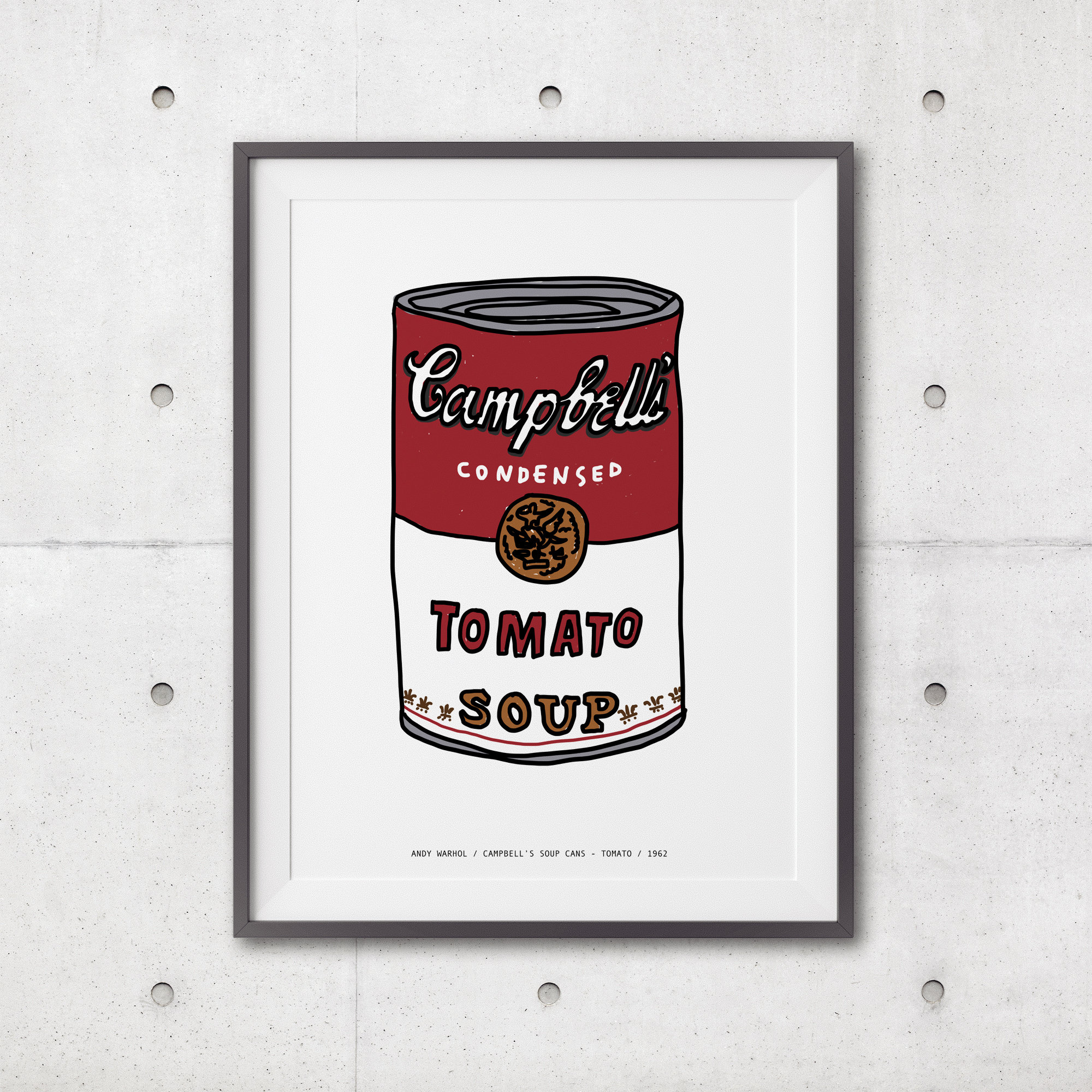 Andy Warhol Campbell's Soup Can Print: Tomato Pop Art (digital Download ...