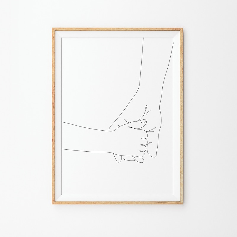 Holding Hands Line Art - Etsy